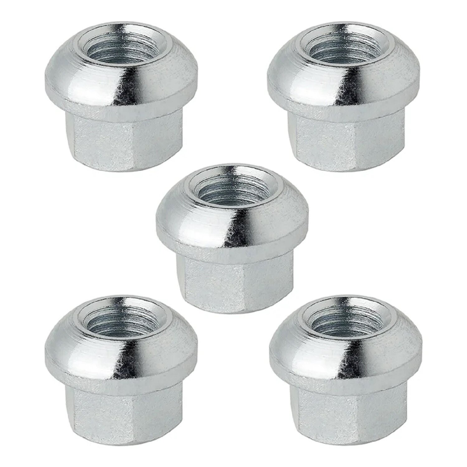 Radmuttern M12 x 1,5 Silber 5er-Set für ungebremste Anhänger ...