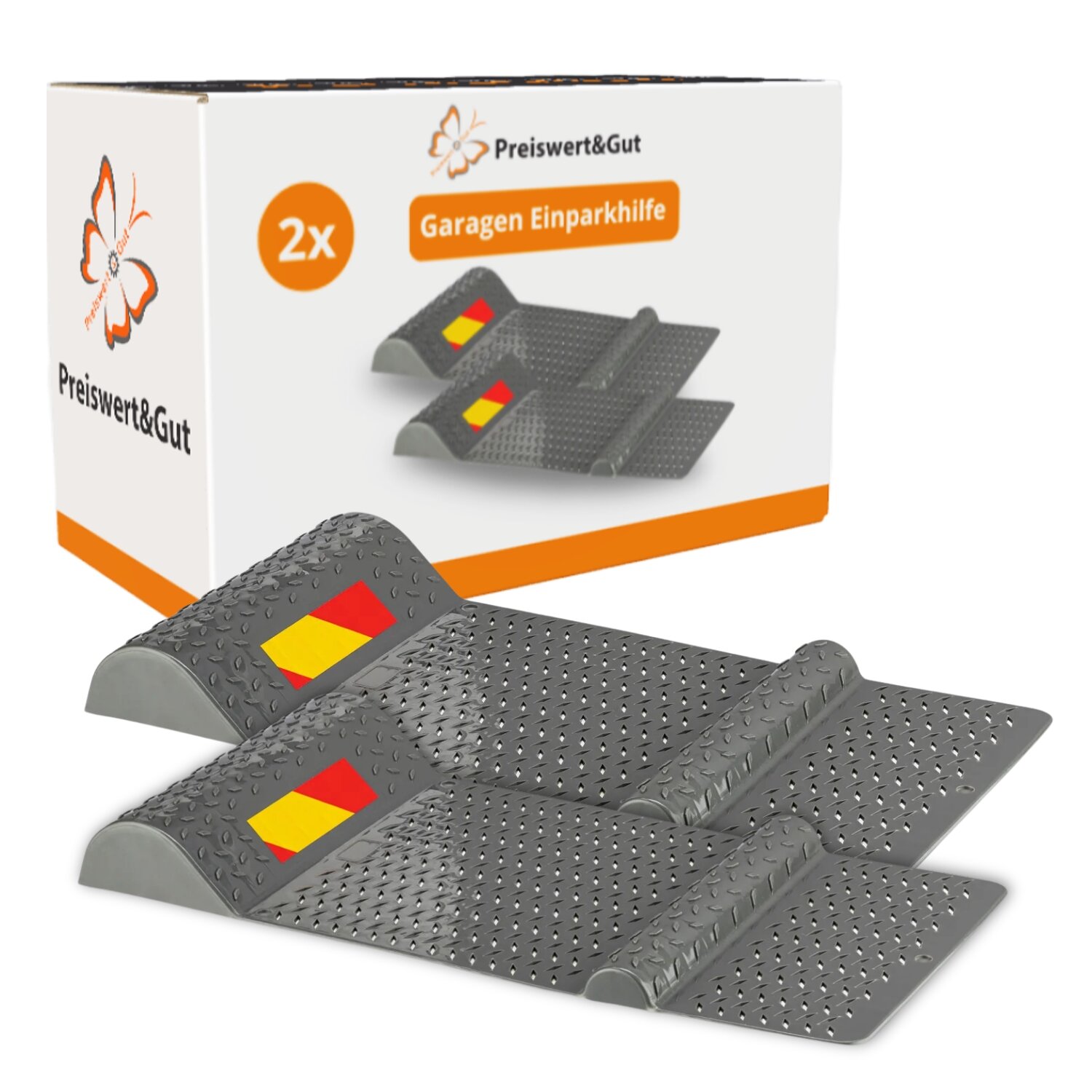 Parkstopp Radstopper 52 x 25 cm 2er Set - Preiswert & Gut, 19,59